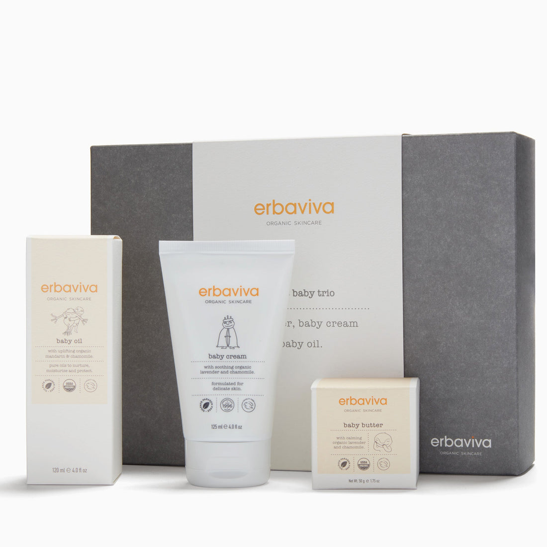 All-Natural Baby Product Trio | Baby Skin Care Set | Erbaviva